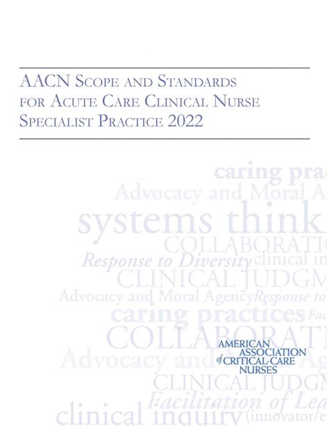 Aacn Publishes Scope And Standards For Acute Care Clinical Nurse