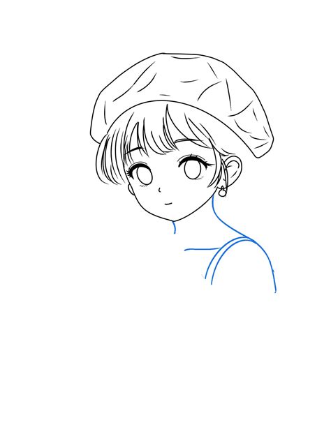 How To Draw A Girl Wearing A Beret Step By Step Easy Drawing Guides