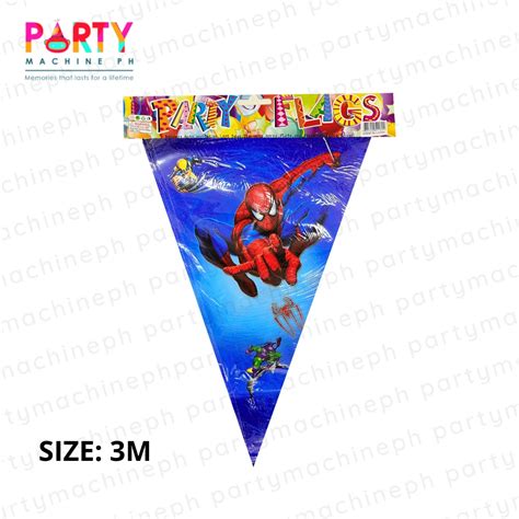 Spiderman Banderitas Spiderman Flag Banner Spiderman Party Decors