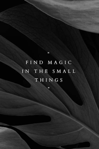 Find Magic In The Small Things Template Free Vector