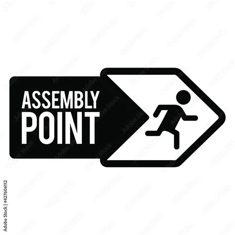 Emergency Evacuation Assembly Point Sign Gathering Point Signboard