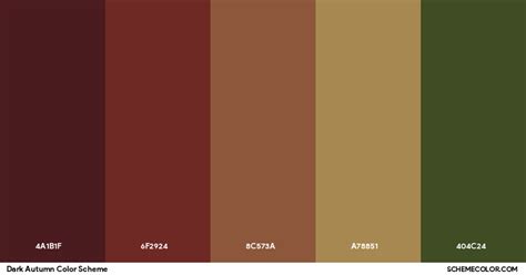 Dark Autumn Color Combinations