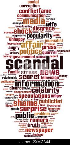 Scandal Word Cloud Concept Collage Made Of Words About Scandal Vector