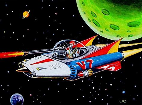 V7 Spaceship By George Bryan Ward Spaceship Art Retro Futurism