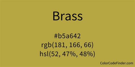 Brass Color Code Is B5a642