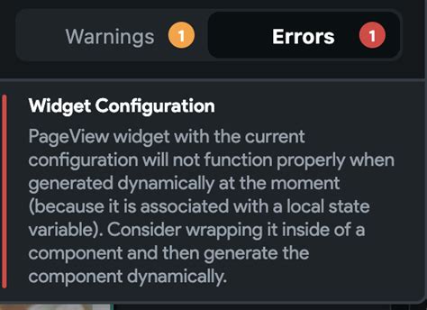 Widget Configuration Error · Issue 141 · Flutterflowflutterflow