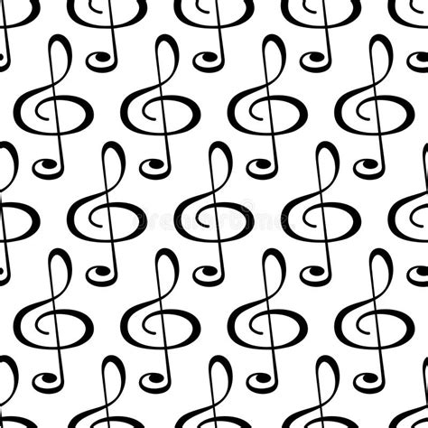 Treble Clef Pattern Stock Vector Illustration Of Music 113921772