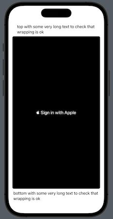 Swiftui SignInWithAppleButton Filling All Available Space Stack Overflow