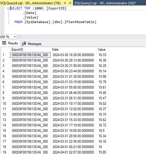 Exporting Data From Episensor Gateway To A Microsoft Sql Server Database