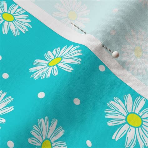 Daisy Dots Uplifting Summer Days In Fabric Spoonflower