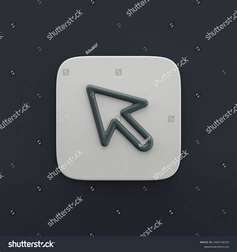 Cursor 3d Icon Outline Design Development Stock Illustration 2165176137