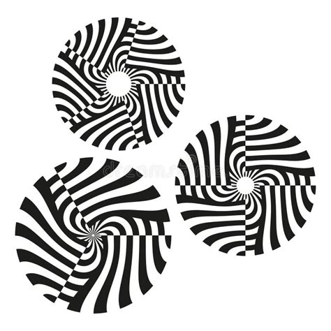 Swirl Background Round Circle Black White Spiral Stock Illustrations