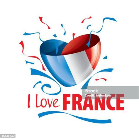 프랑스의 국기와 비문 나는 프랑스를 사랑해요 벡터 일러스트레이션 국기에 대한 스톡 벡터 아트 및 기타 이미지 국기 기 배너 표지판 Istock