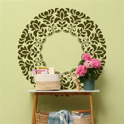Olivia Floral Medallion Stencil Stencil Boutique