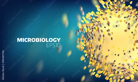 Microbiology Cell Explore Molecular View Medical Technology Background Stock Vector Adobe Stock