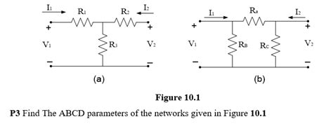 solved p3 find the abcd parameters of the networks given in