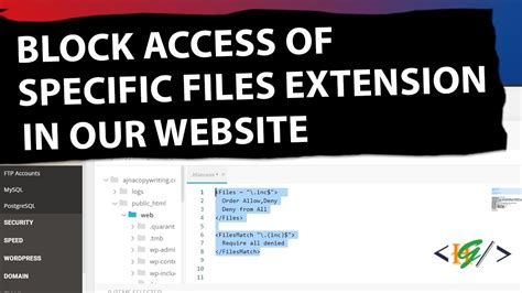 How To Deny Access To Specific File Extensions In Website YouTube
