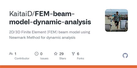 Github Kaitaidfem Beam Model Dynamic Analysis 2d3d Finite Element