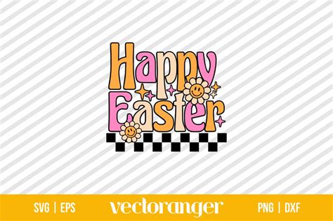 Happy Easter Daisy Smiley Face Svg Vectoranger
