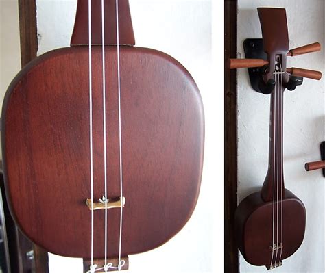 Mini Japanese Sanshin Shamisen From Okinawa Japan Reverb