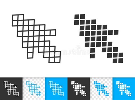 Mouse Cursor Simple Black Line Vector Icon Stock Vector Illustration Of Laser Grid 121945127