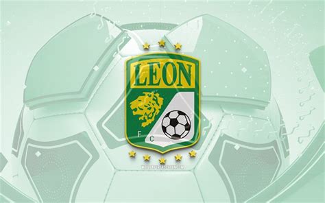 Baixar Logo Brilhante Do Club Leon 4k Fundo De Futebol Verde Liga Mx