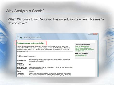 Ppt Windows Crash Dump Analysis Powerpoint Presentation Free