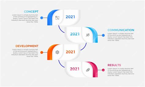 Premium Vector Colorful Timeline Four Steps Infographics Design