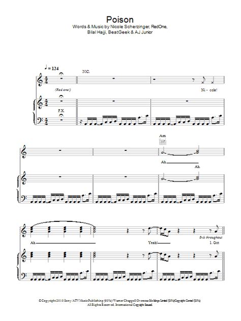Poison Hazbin Hotel Piano Sheet Music Letters