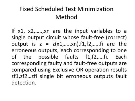 fault detection and test minimization methods pptx