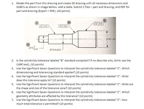 Solved Model The Part From This Drawing And Create D Chegg