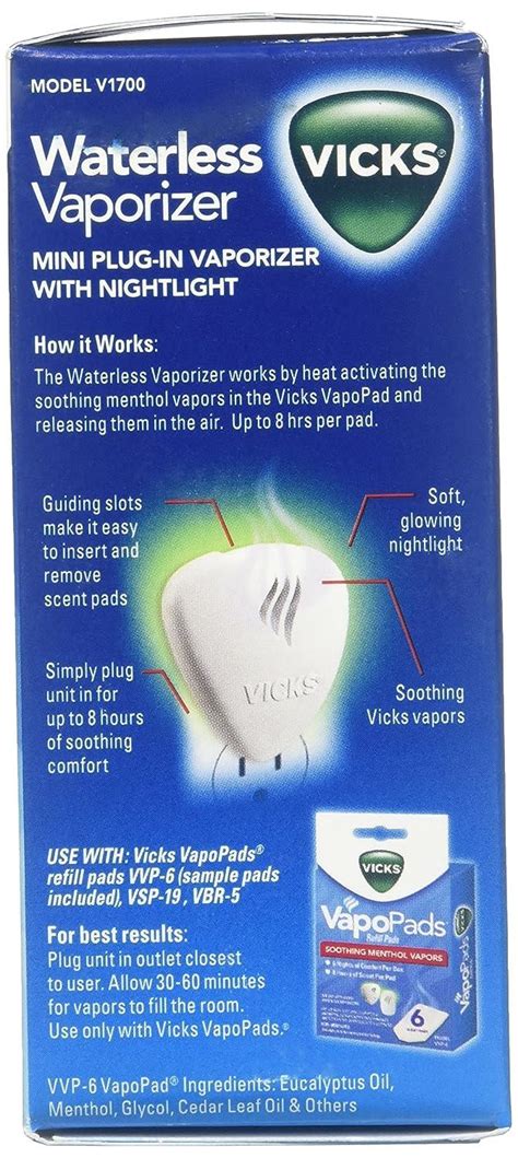 Vicks Plug In Waterless Vaporizer And Nightlight Soothe With Ease Buy Now With Express