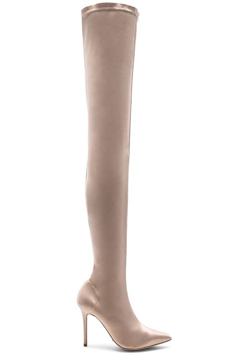 Tony Bianco Dene Boot In Blonde Stretch Satin Revolve