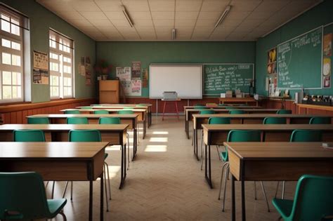Premium Photo Interior Of Classroom Empty Education Concept