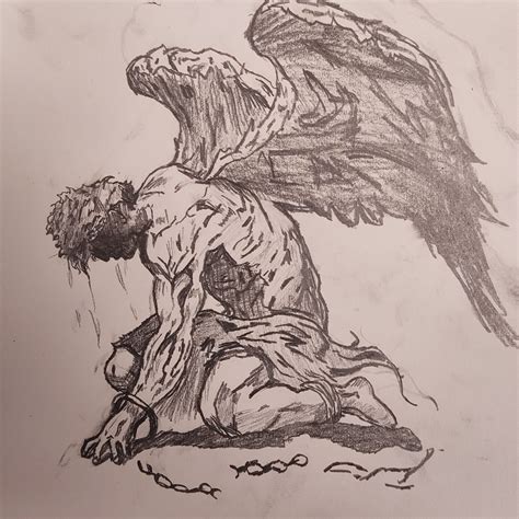 A Fallen Angel Sketches Character Sketch Book Art Drawings