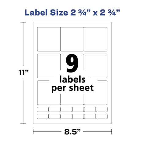2 3 4 X 2 3 4 Square Labels Matte White 5196