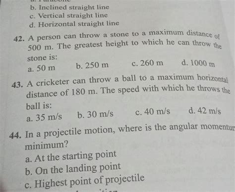 In A Projectile Motion Where Is The Angular Momentun Minimum Filo
