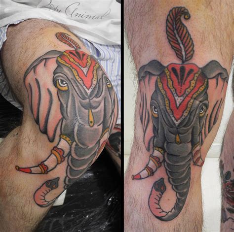 Elephant Knee Tattoo