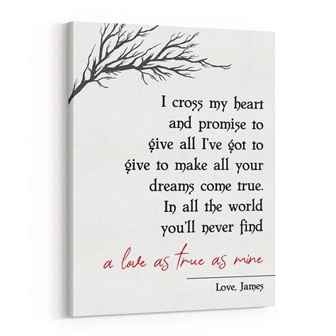 I Cross My Heart Custom Canvas Print 365canvas