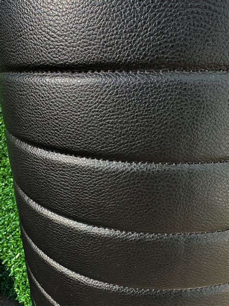 Quilted Vinyl Faux Leather Car Upholstery Fabric Line Stitch With 5mm