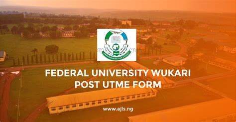 Fuwukari Post Utme Form 20252026 Academic Session Ajls