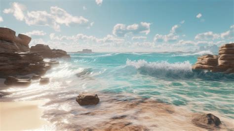 Premium Ai Image Virtual Ocean Screenshots In Unreal Engine Style