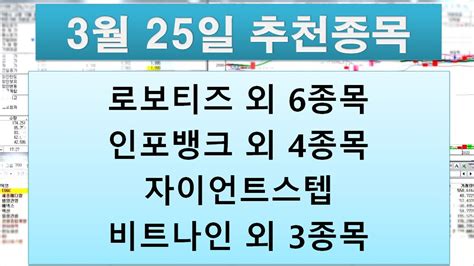 3월 25일 추천영상로보티즈로보로보티로보틱스로보스타유진로봇에브리봇아진엑스텍인포뱅크대성파인텍현우산업디와이자이언트스텝비트나인아이티아이즈줌인터넷