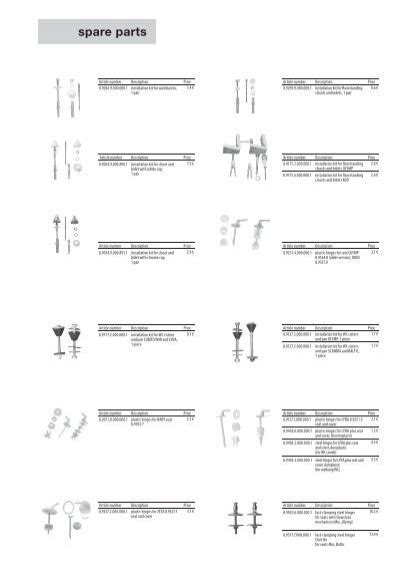 Spare Partsarticle Number
