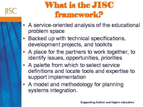 The Jisc E Learning Framework Sarah Porter Head Of