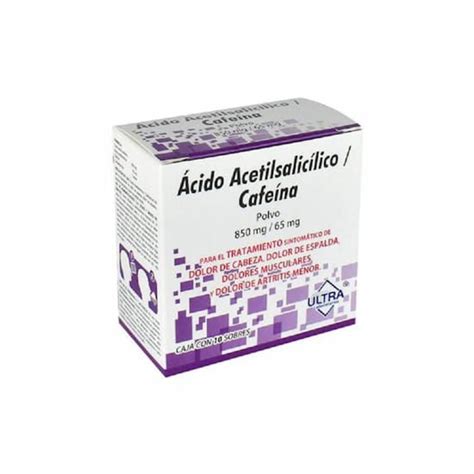Ácido Acetilsalicílico Cafeína 850 65 Mg Polvo Genérico Ultra Lab