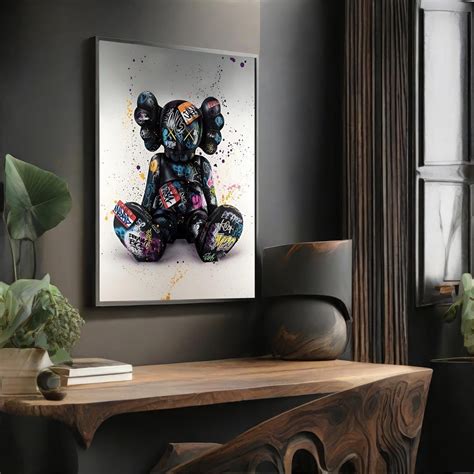 Urban Pop Graffiti Figure Wall Art Print On Canvas Framed Home Decor