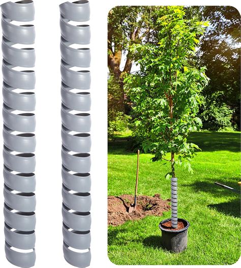 Watayo 2 Pcs Tree Trunk Protector 2 Size Plastic Spiral
