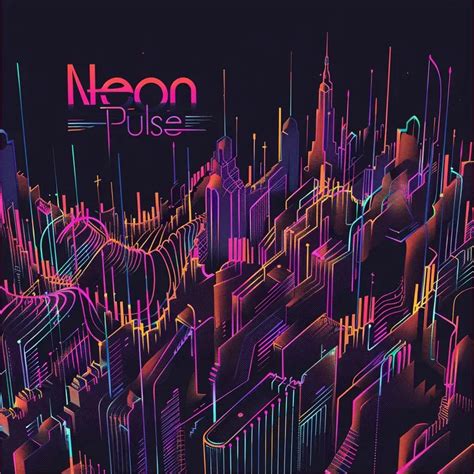 Neon Optical Art Style Album Covers Midjourney Prompt Promptbase