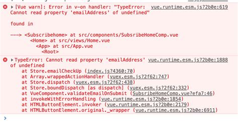 javascript error in v on handler typeerror cannot read property
